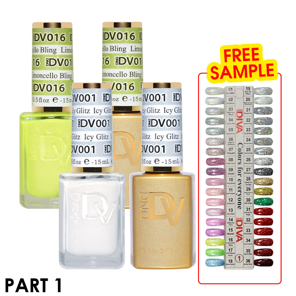 DND DV Part 1 - Set 36 Colors DND Diva Gel Polish & Matching Nail Lacq ...