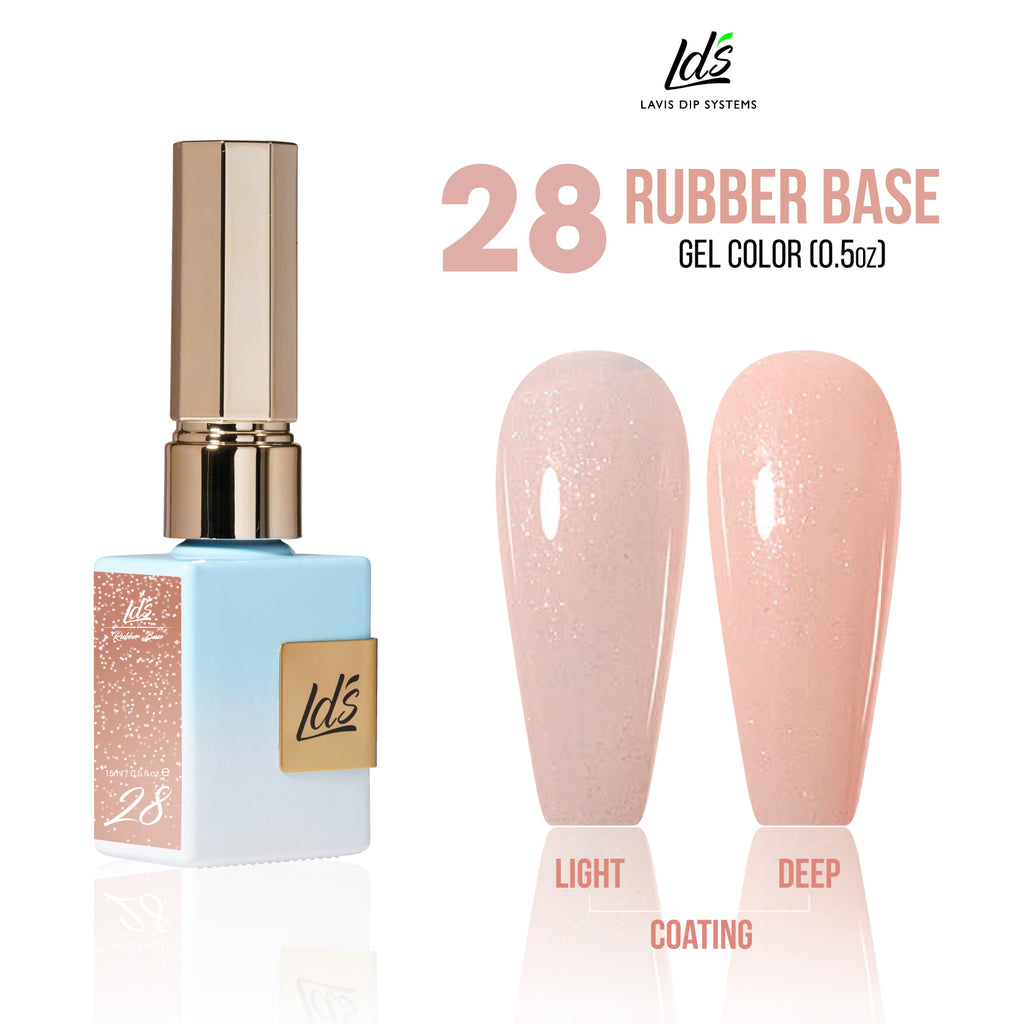 LDS Rubber Base Gel - RB-28 - GEL POLISH 0.5 OZ - Bouncy Blush Collect ...