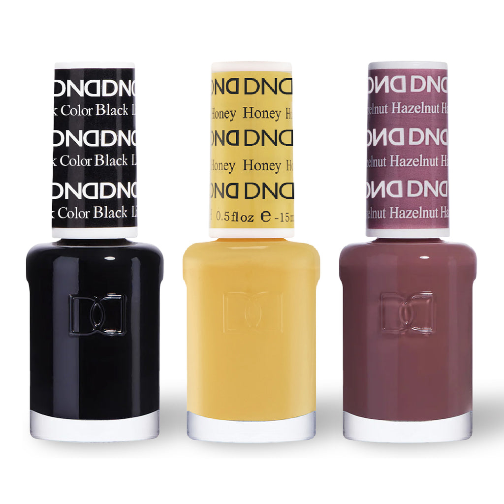 DND 3 Nail Lacquer - Set 8 BLACK, YELLOW & BROWN – DTK Nail Supply
